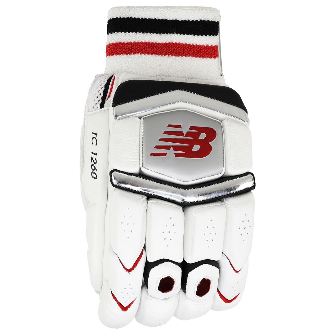 New Balance TC 1260 Adult Mens White Cricket Batting Gloves – Sport It ...