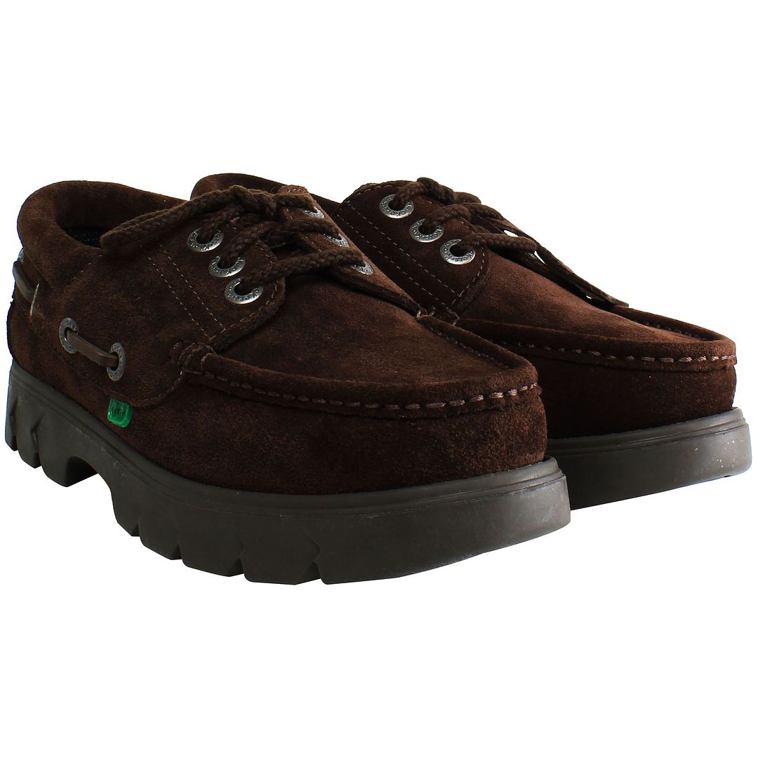Kickers Lennon Boat Mens Dark Brown Shoes – Sport It First