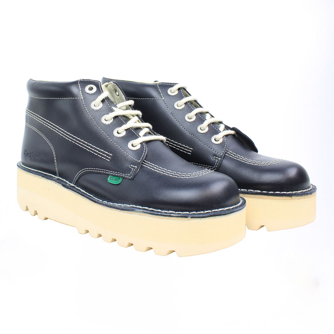 Kickers Hi Stack Platform Mens Navy Boots NO BOX – Sport It First