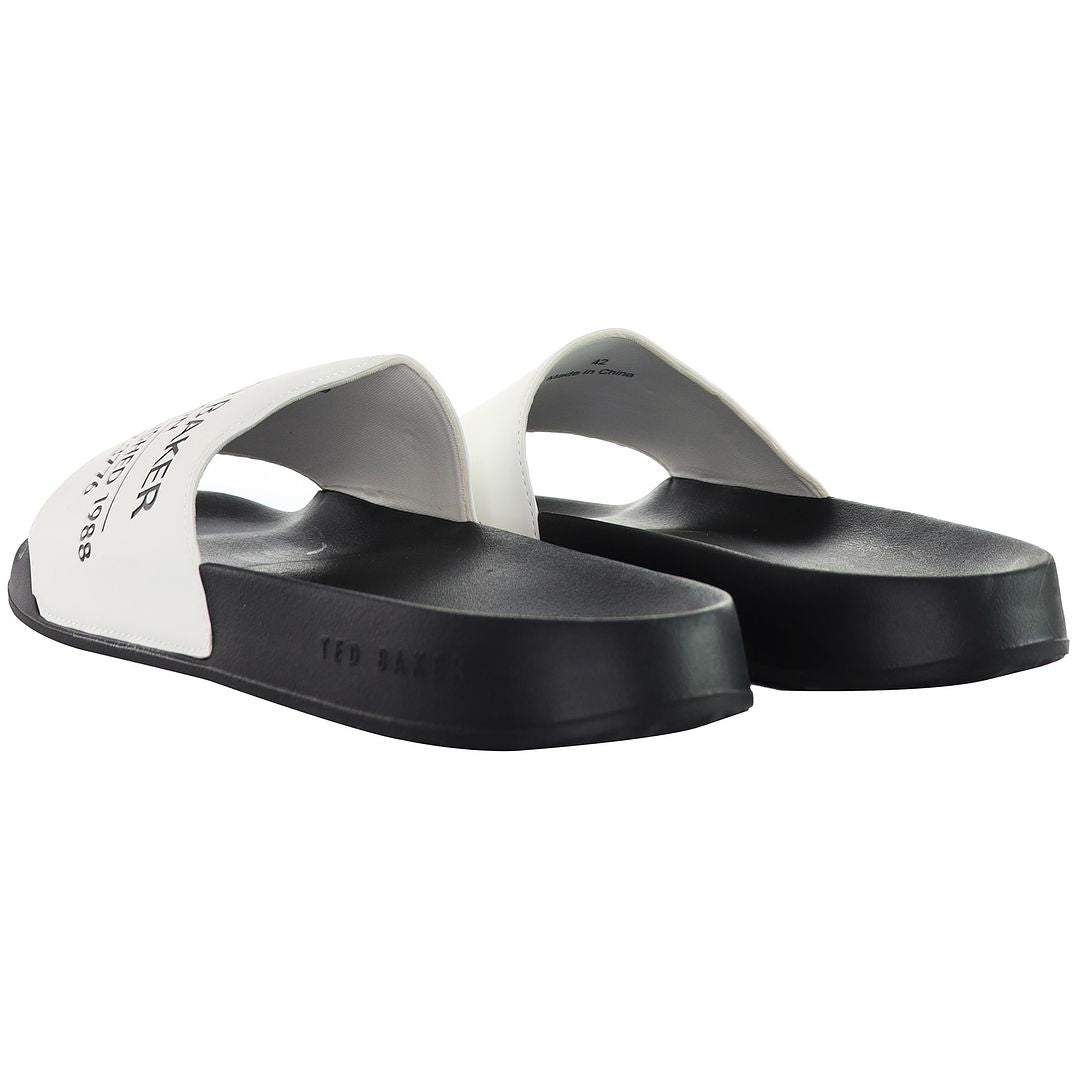 Ted Baker Aziell Mens White Sliders – Sport It First