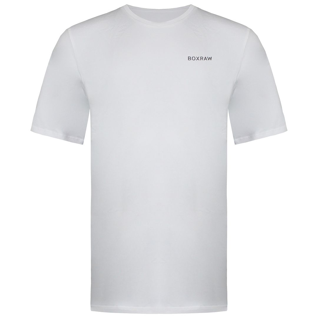 BoxRaw Logo Mens White T-Shirt – Sport It First