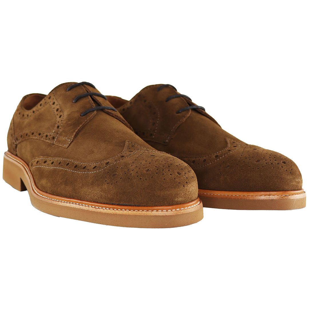 Hackett Chino Brogue Mens Beige Shoes – Sport It First