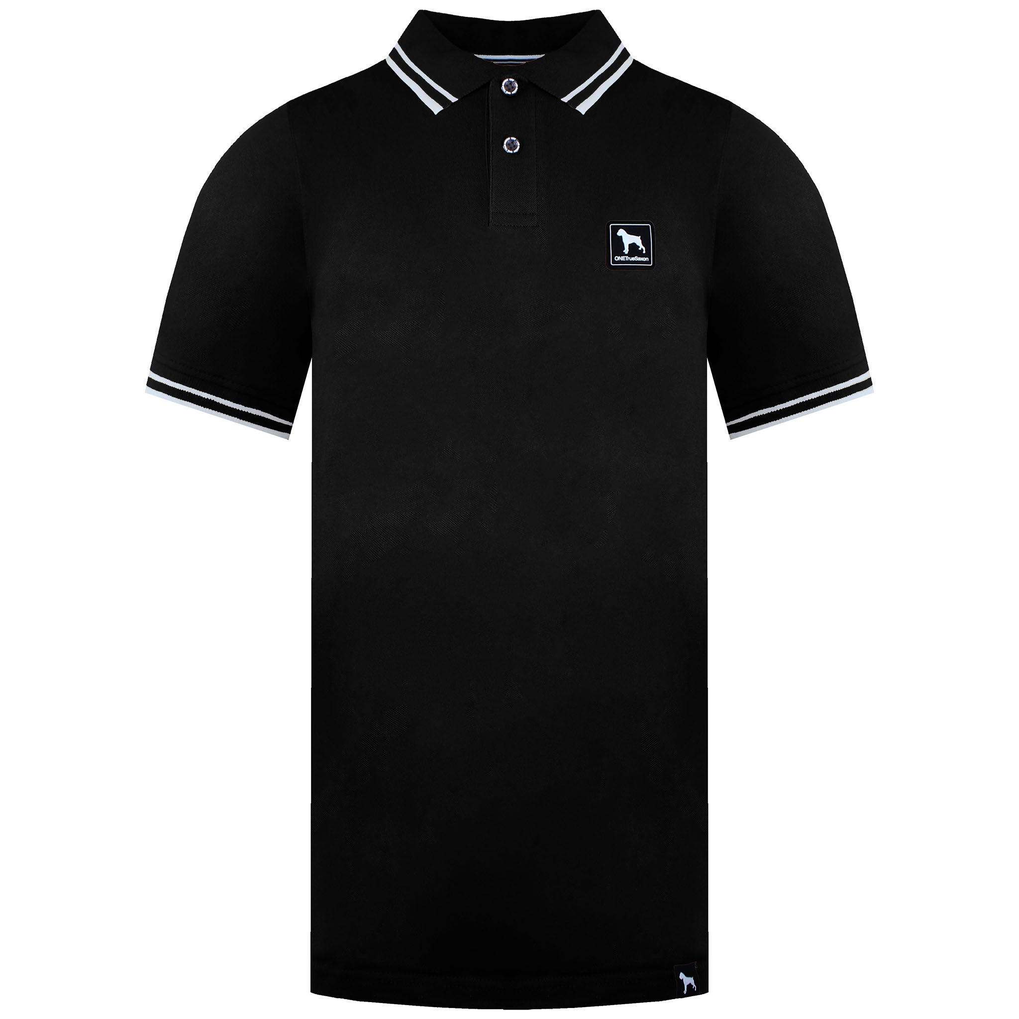 One True Saxon Dexon Mens Black Polo Shirt – Sport It First