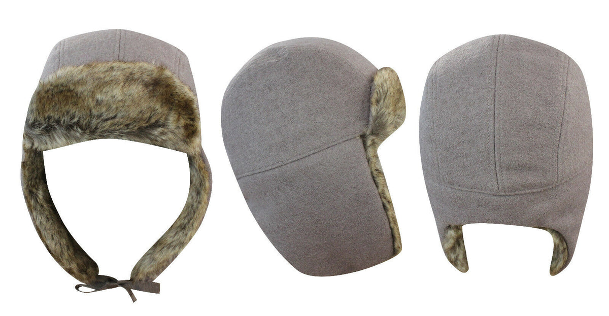 Timberland Unisex Premium Wool Trapper Hat Grey Winter J1808 083 A185D ...