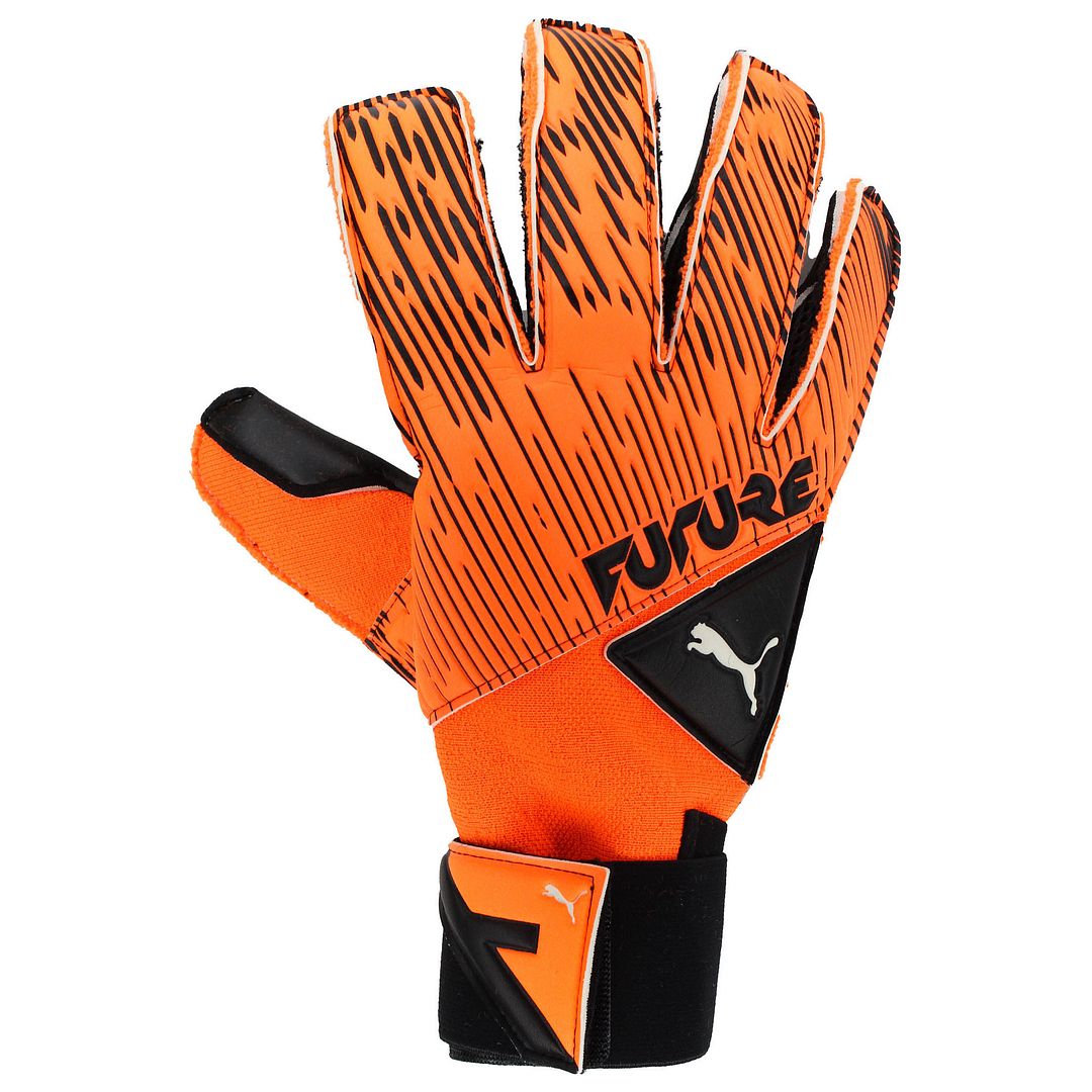 Puma Future Grip 5.0 SGC Black/Orange Mens Goalkeeper Gloves 041664 04 ...