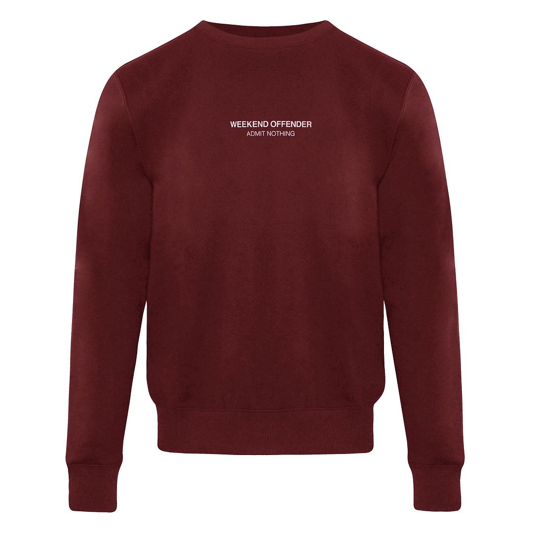 Weekend Offender Logo Mens Wine Sweater – Sport It First