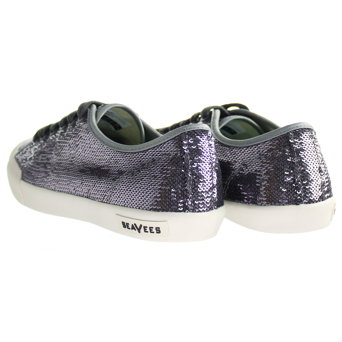 Seavees Monterey Sneaker Standard Pewter Woven Sequins Purple Womens S ...